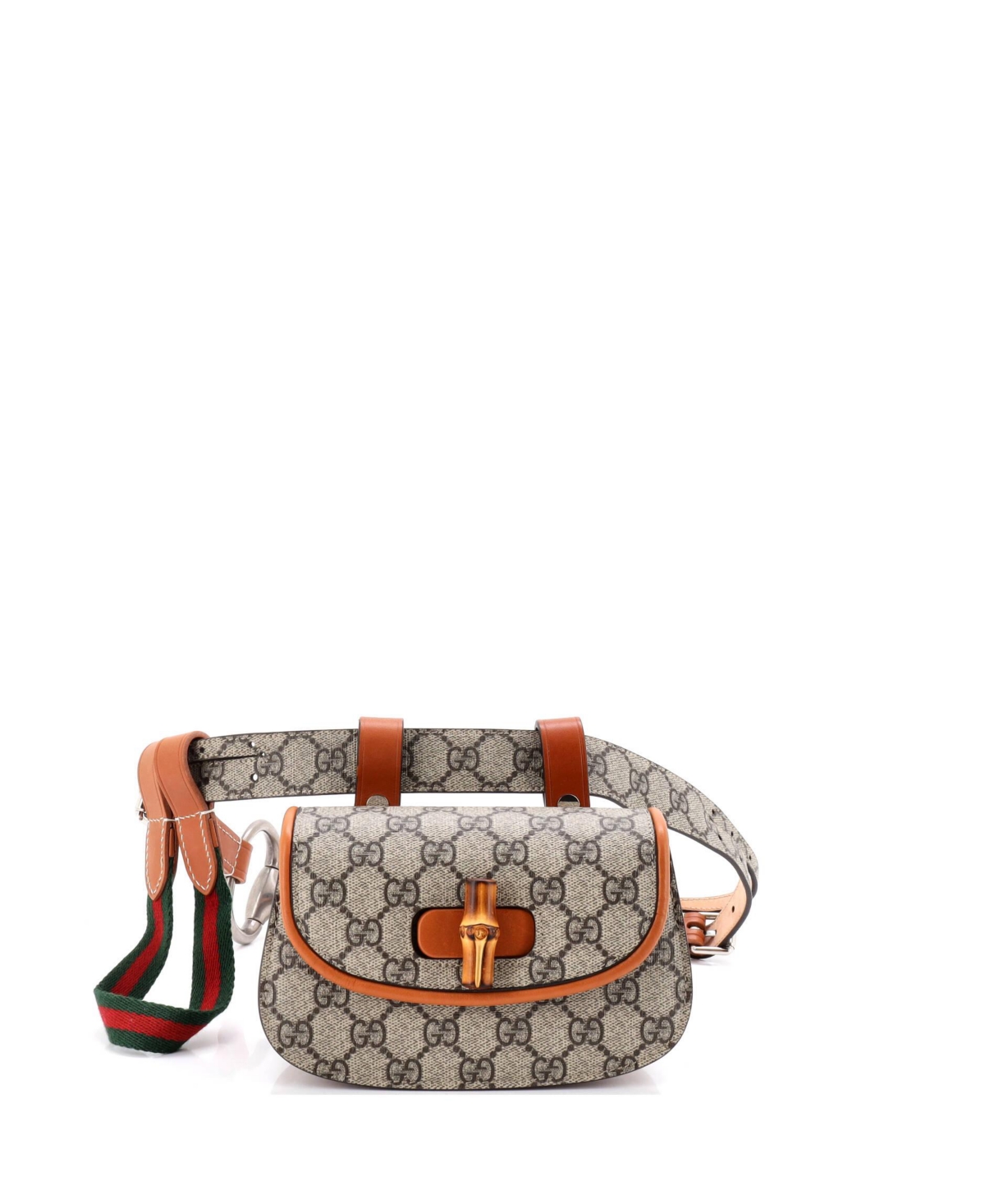 Click here for Pre-Owned Gucci Mini Bamboo 1947 Belt Bag Gg Coate... prices