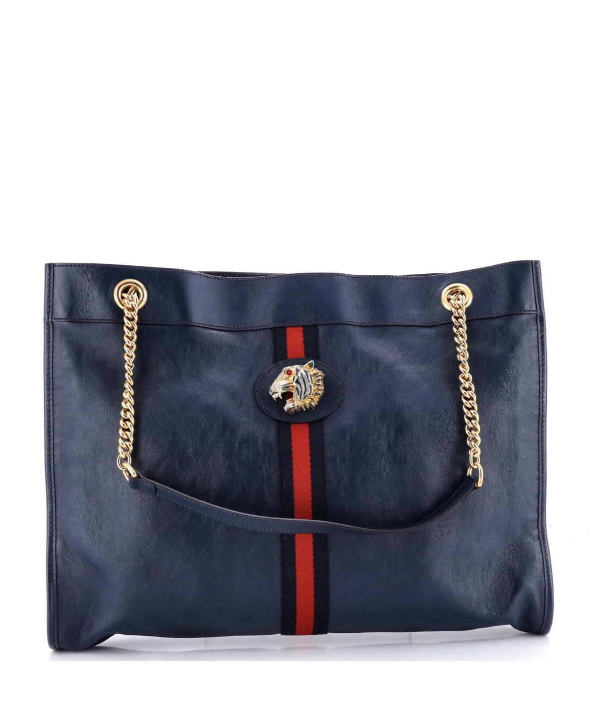 Click here for Pre-Owned Gucci Large Rajah Chain Tote Leather - B... prices