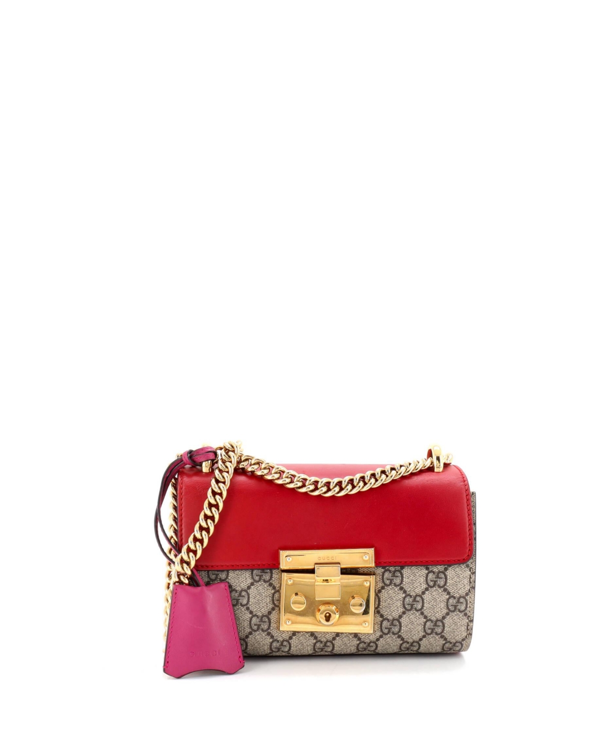 Click here for Pre-Owned Gucci Small Padlock Shoulder Bag Gg Coat... prices