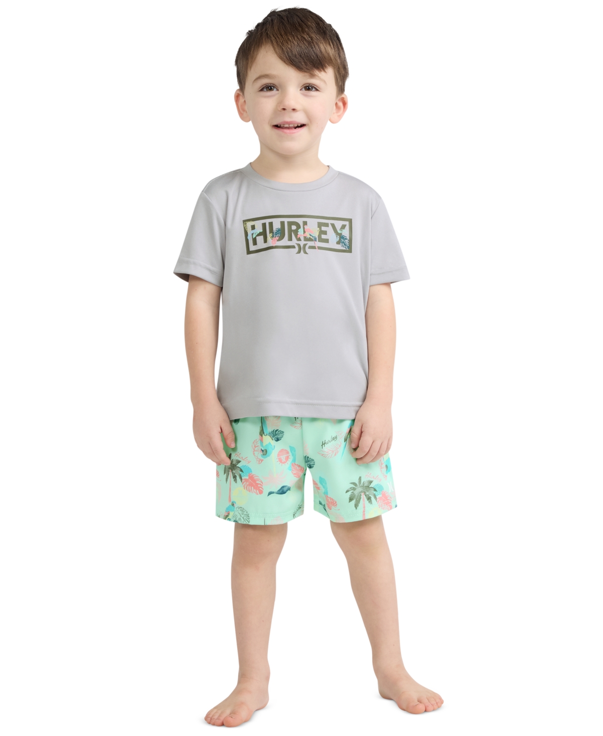 Click here for Hurley Boys Toddler 2T-5T Parrot-Dise Swim T-Shirt... prices