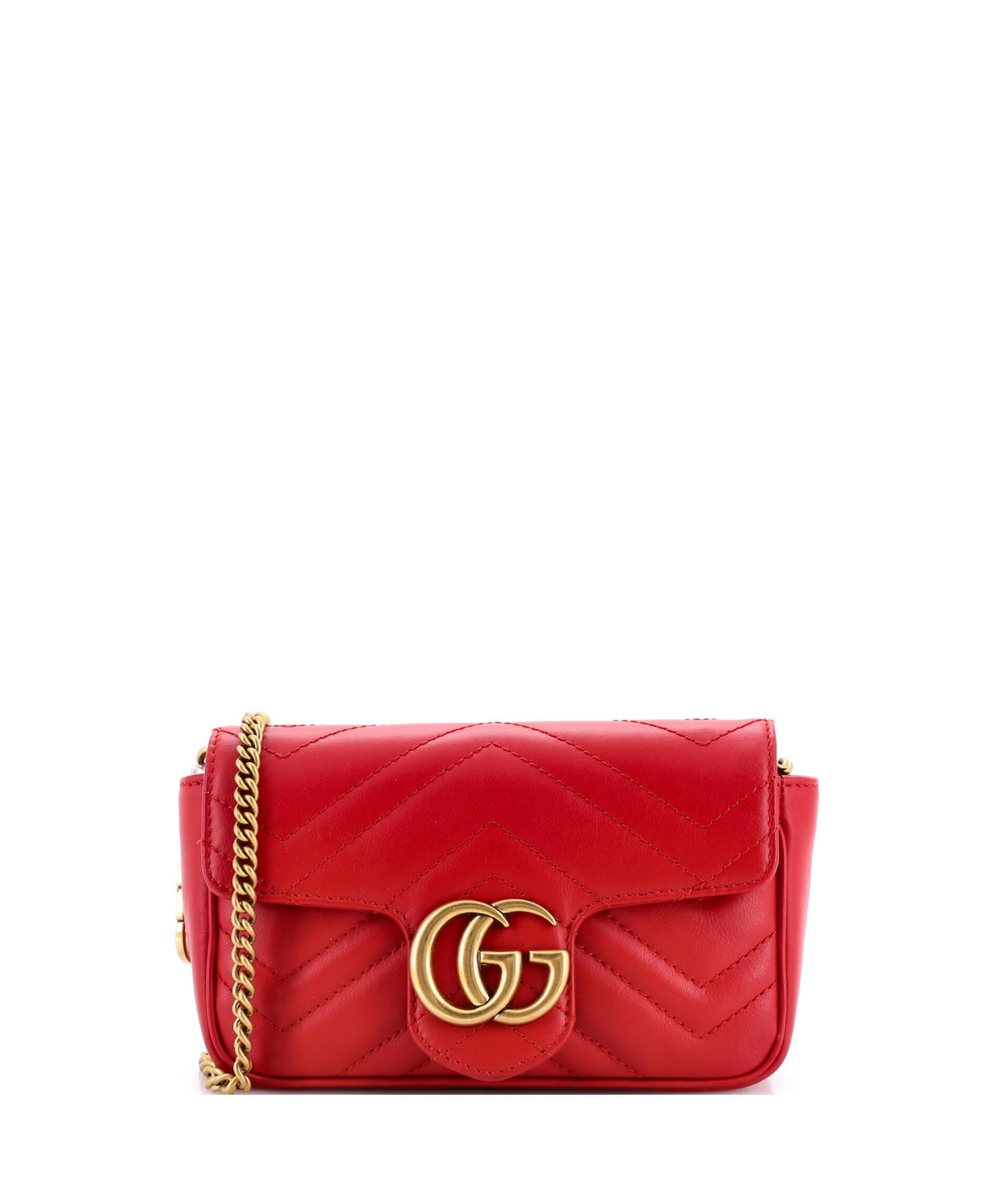 Click here for Pre-Owned Gucci Super Mini Gg Marmont Flap Bag Mat... prices