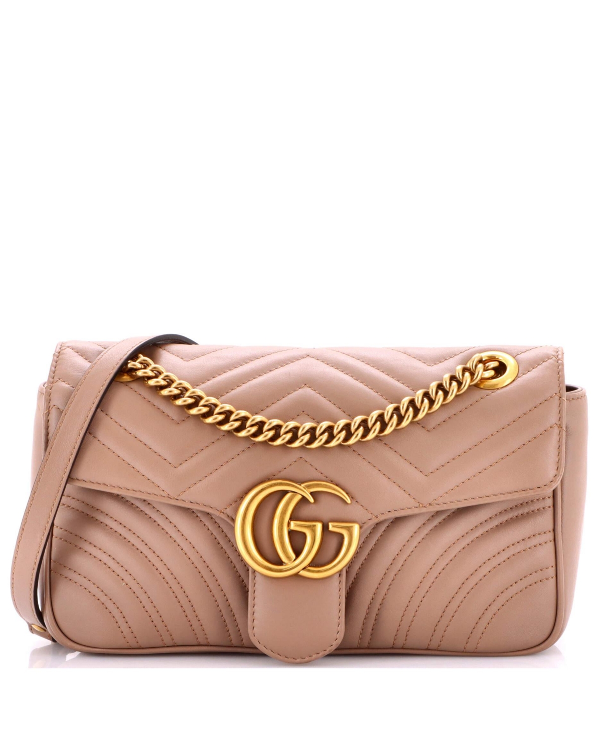 Click here for Pre-Owned Gucci Medium Gg Marmont Flap Bag Matelas... prices