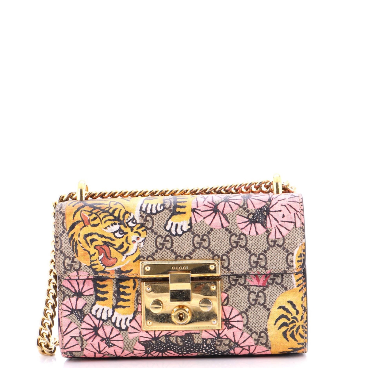 Click here for Pre-Owned Gucci Small Padlock Shoulder Bag Bengal... prices