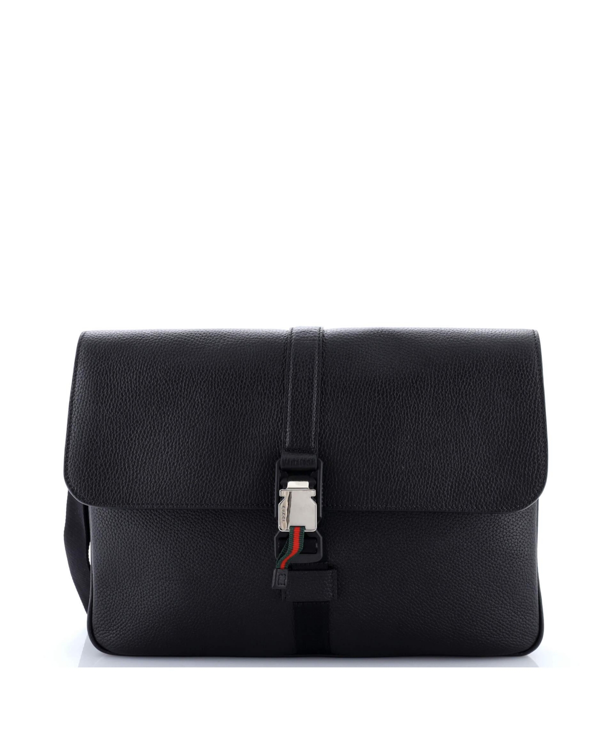 Click here for Pre-Owned Gucci Web Buckle Wristlet Briefcase Leat... prices