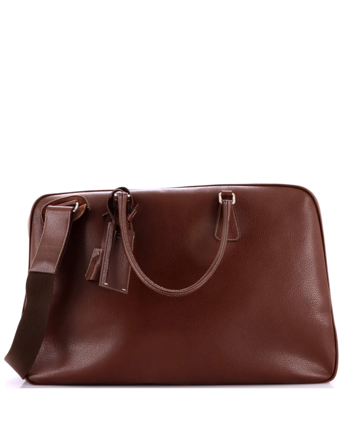 Click here for Pre-Owned Prada Large Convertible Travel Bag Leath... prices