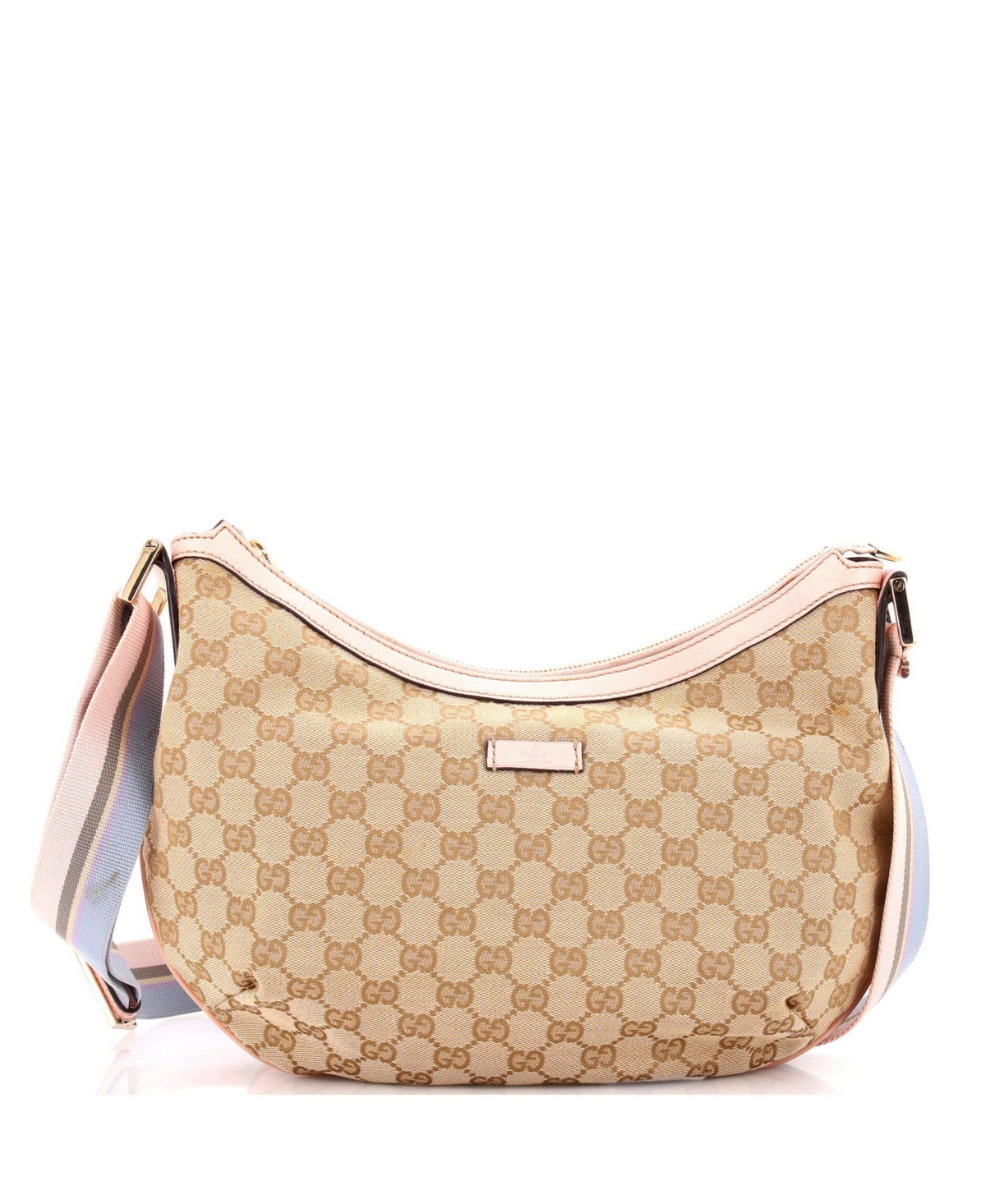 Click here for Pre-Owned Gucci Medium Saddle Zip Messenger Bag Gg... prices