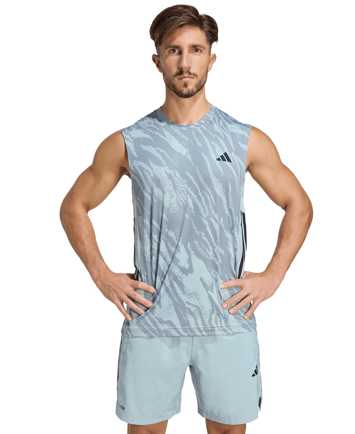 Click here for adidas Mens Tech All-Over Printed Sleeveless - Won... prices