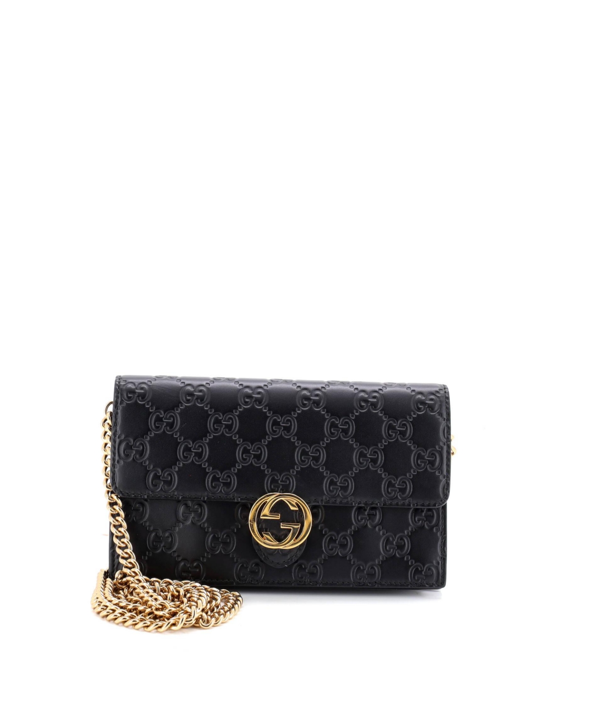 Click here for Pre-Owned Gucci Icon Wallet on Chain Guccissima Le... prices
