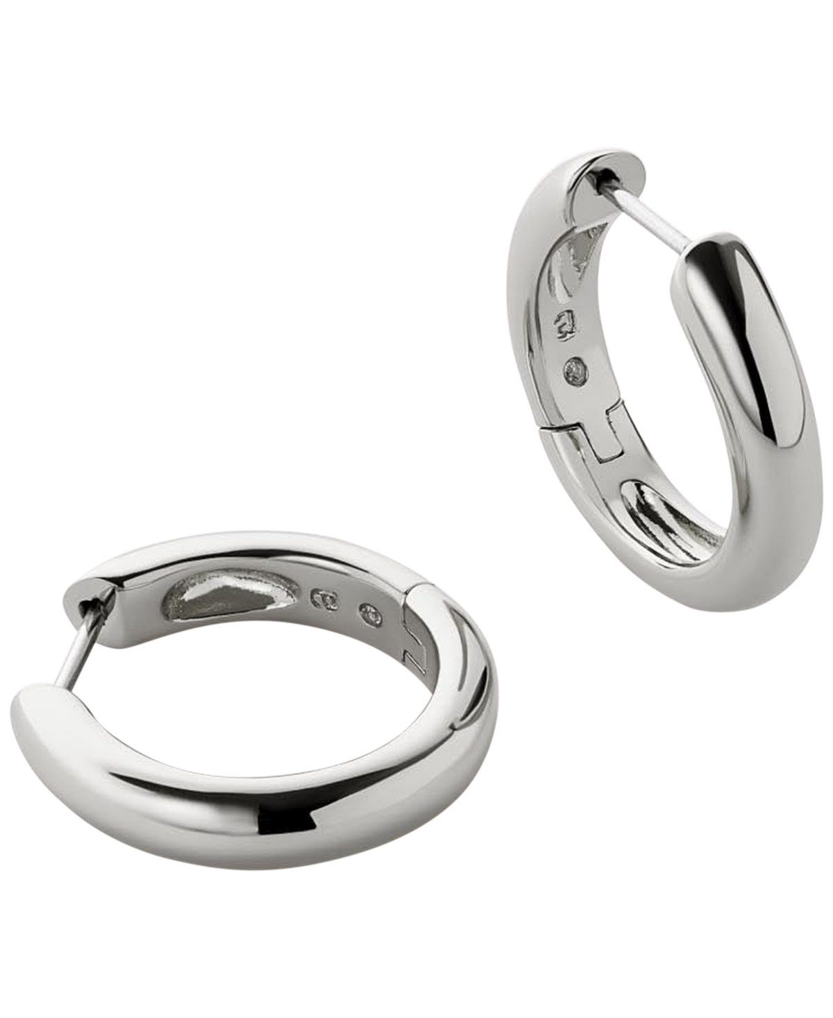 Click here for Ana Luisa Giulia Medium Rhodium-Plated Hoop Earrin... prices