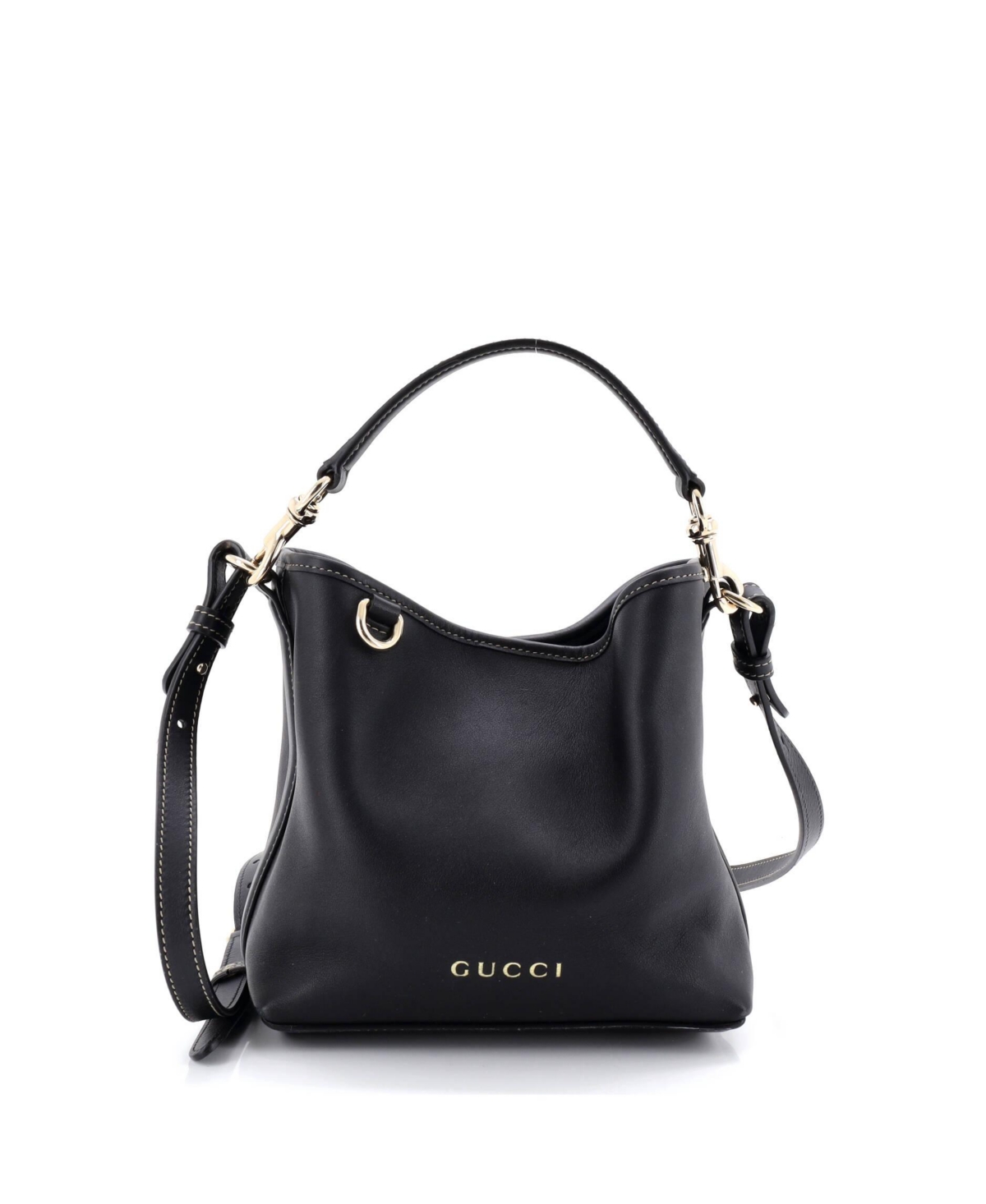 Click here for Pre-Owned Gucci Small Emblem Bucket Bag Leather -... prices