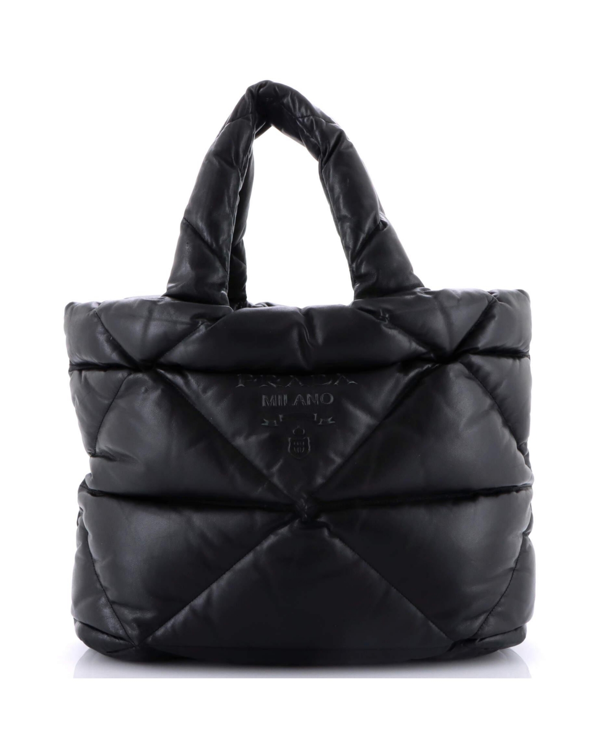 Click here for Pre-Owned Prada Large Padded Tote Bag Quilted Napp... prices