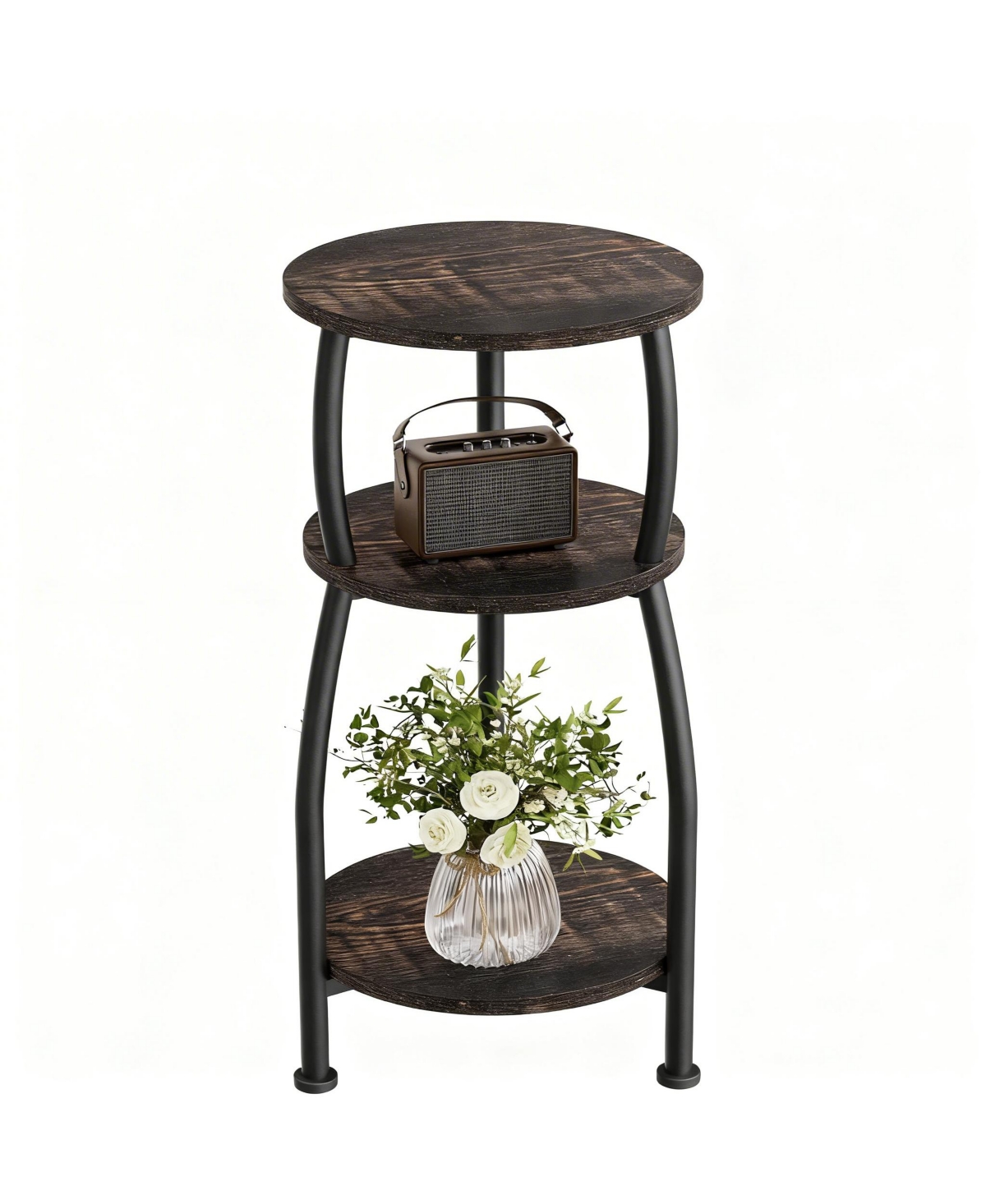 Click here for Yigii Small Round Side Table 3-Tier Storage Shelf... prices