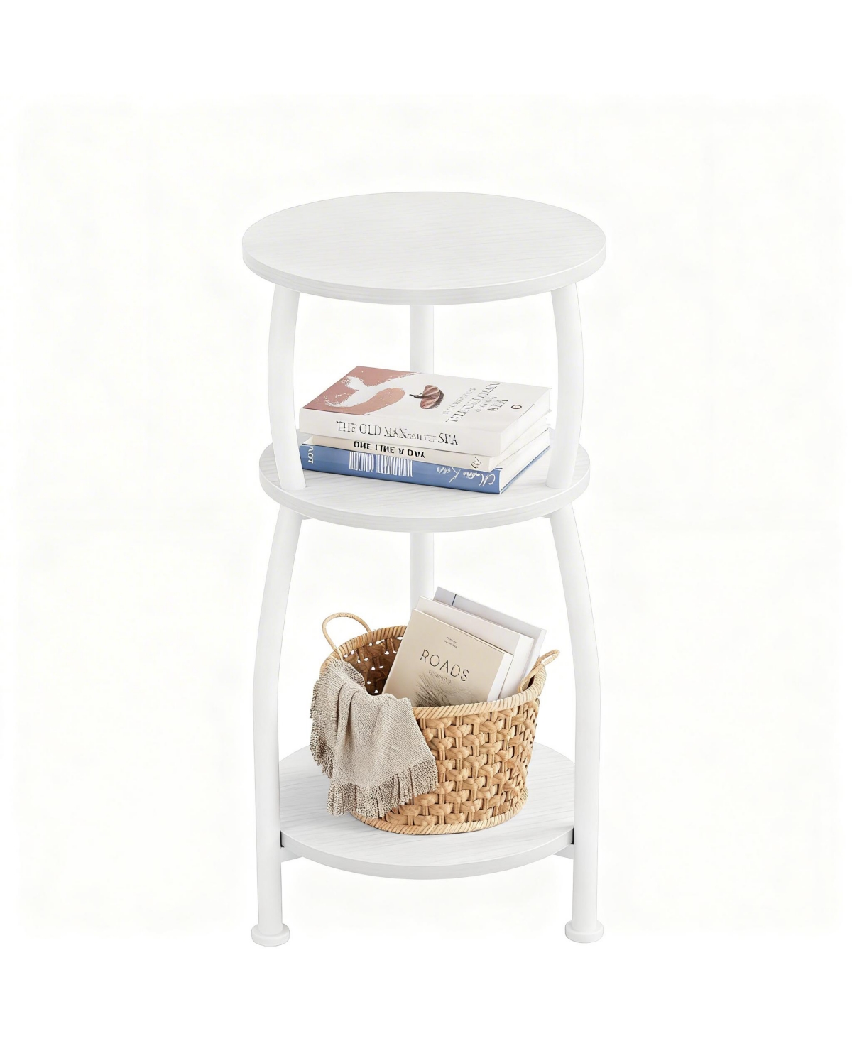 Click here for Yigii Small Round Side Table 3-Tier Storage Shelf... prices