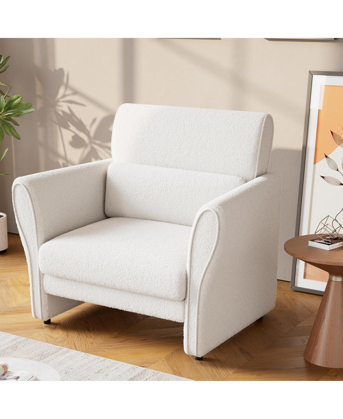 Click here for gaomon Upholstered Accent Chair with Arms  Comfy R... prices