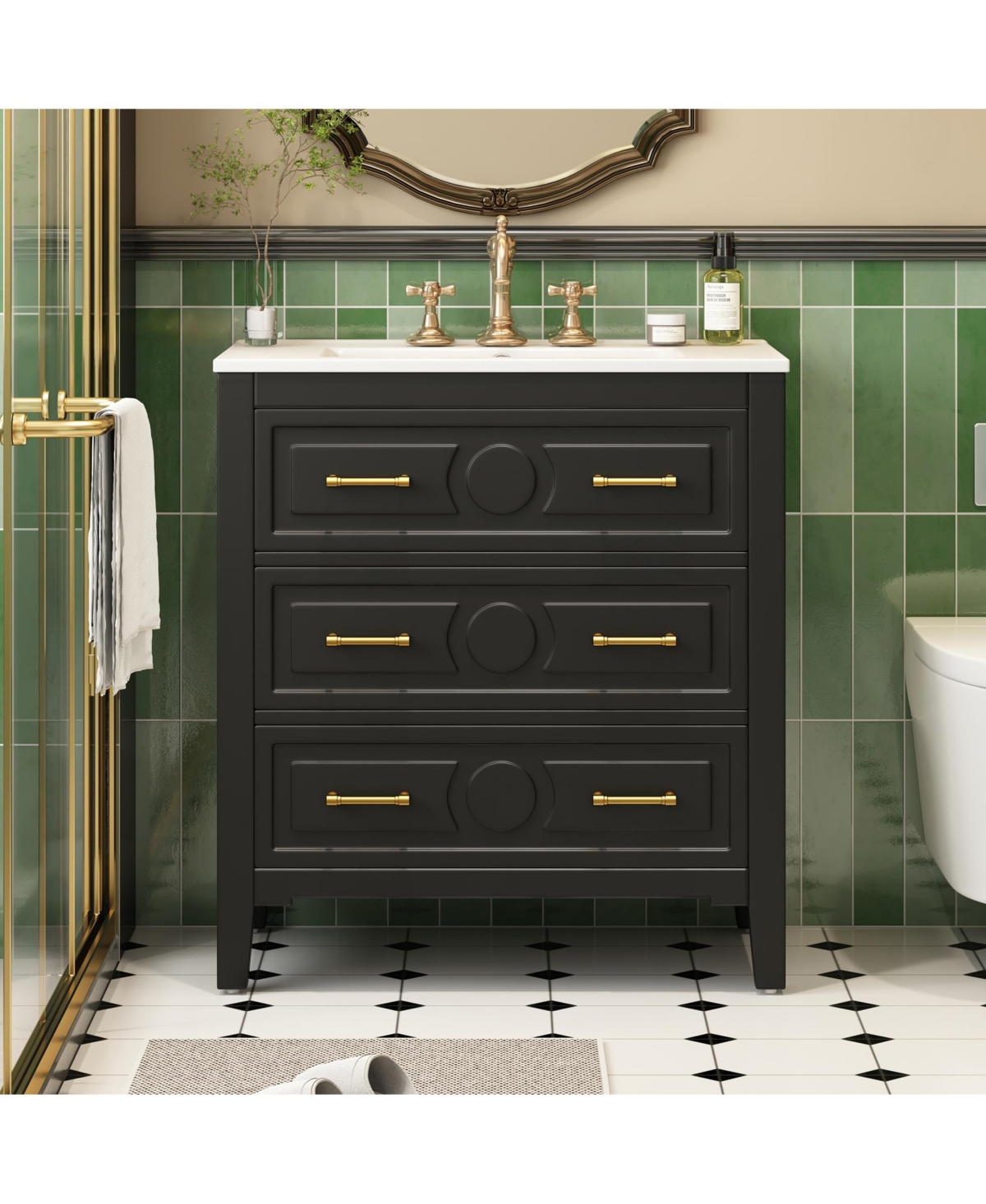 Click here for Busdays 30" Bathroom Vanity with Ceramic Sink... prices
