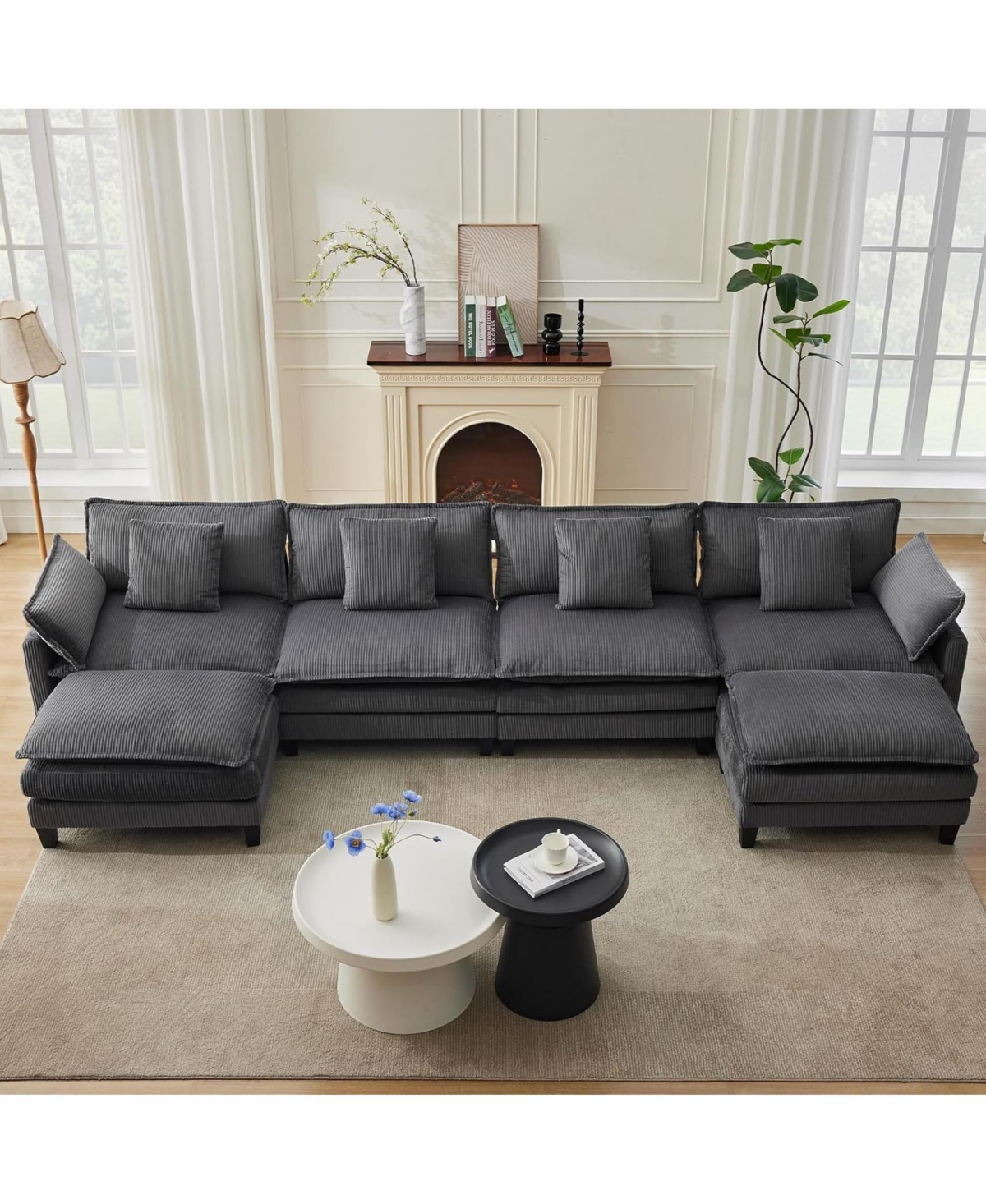 Click here for Gaomon Modular Sectional Sofa with Movable Ottoman... prices