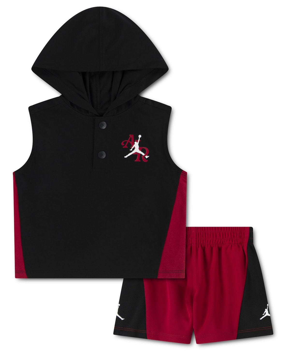 Click here for Jordan Baby Boys Sleeveless Hoodie and Shorts  2-P... prices