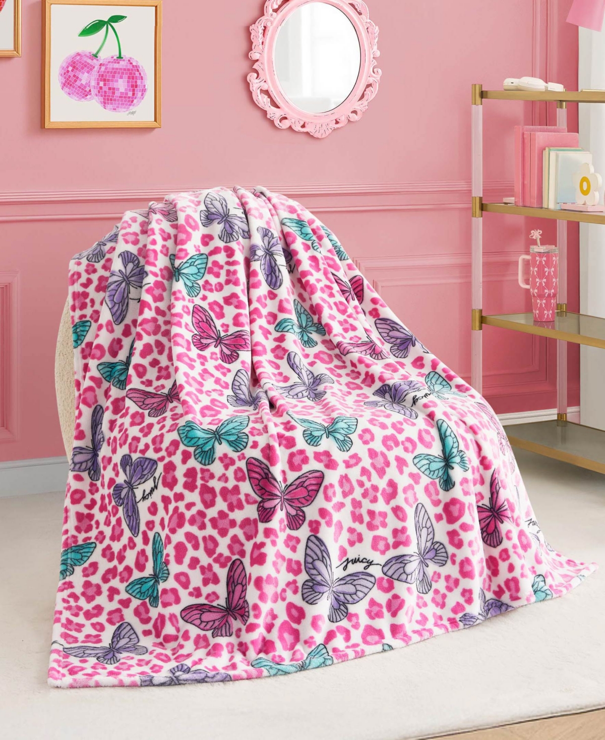 Click here for Juicy Couture Kids Plush Throw  50 x 70 - Butterfl... prices