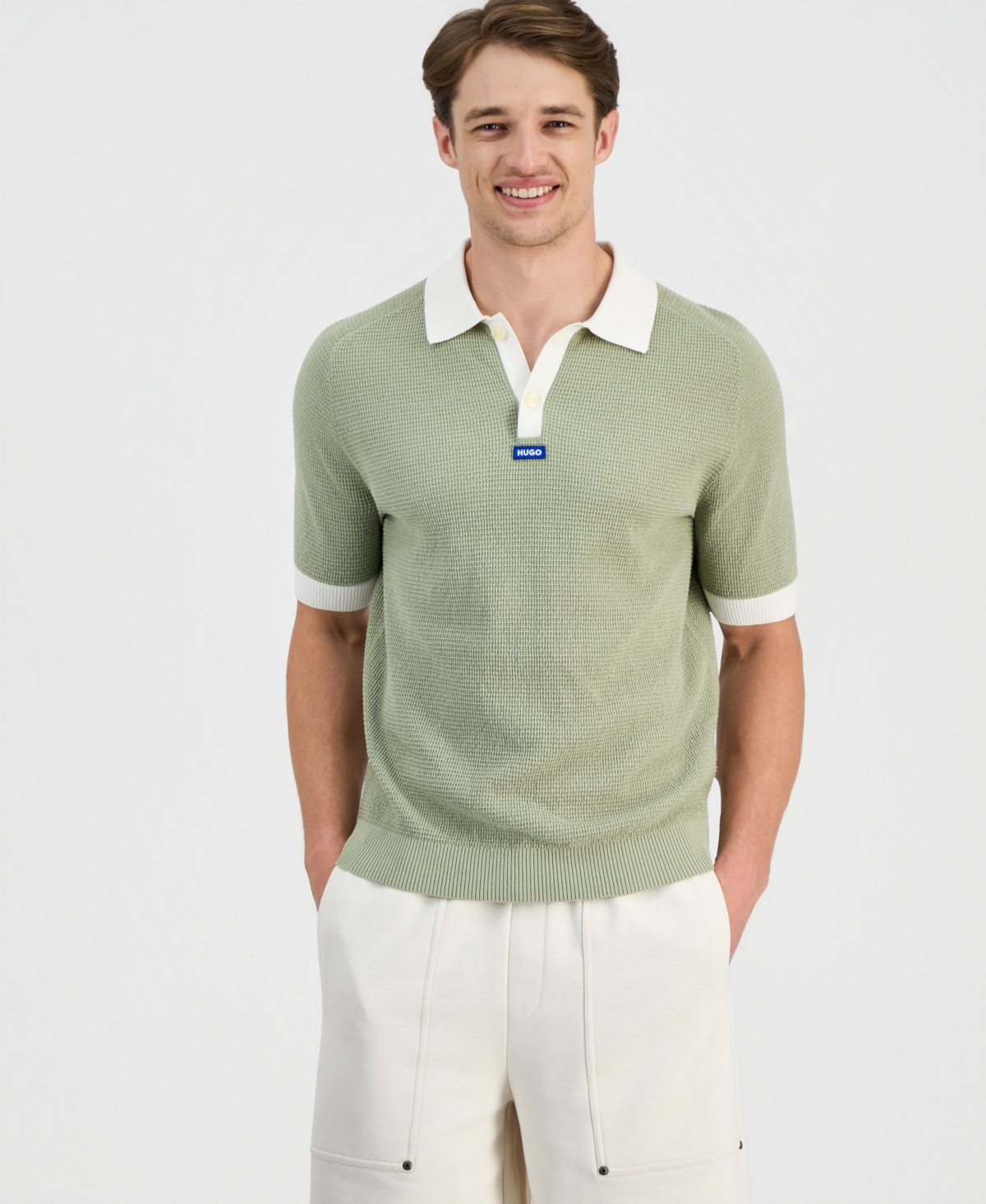 Click here for Hugo by Hugo Boss Mens Siablo Polo Shirt - Beige O... prices