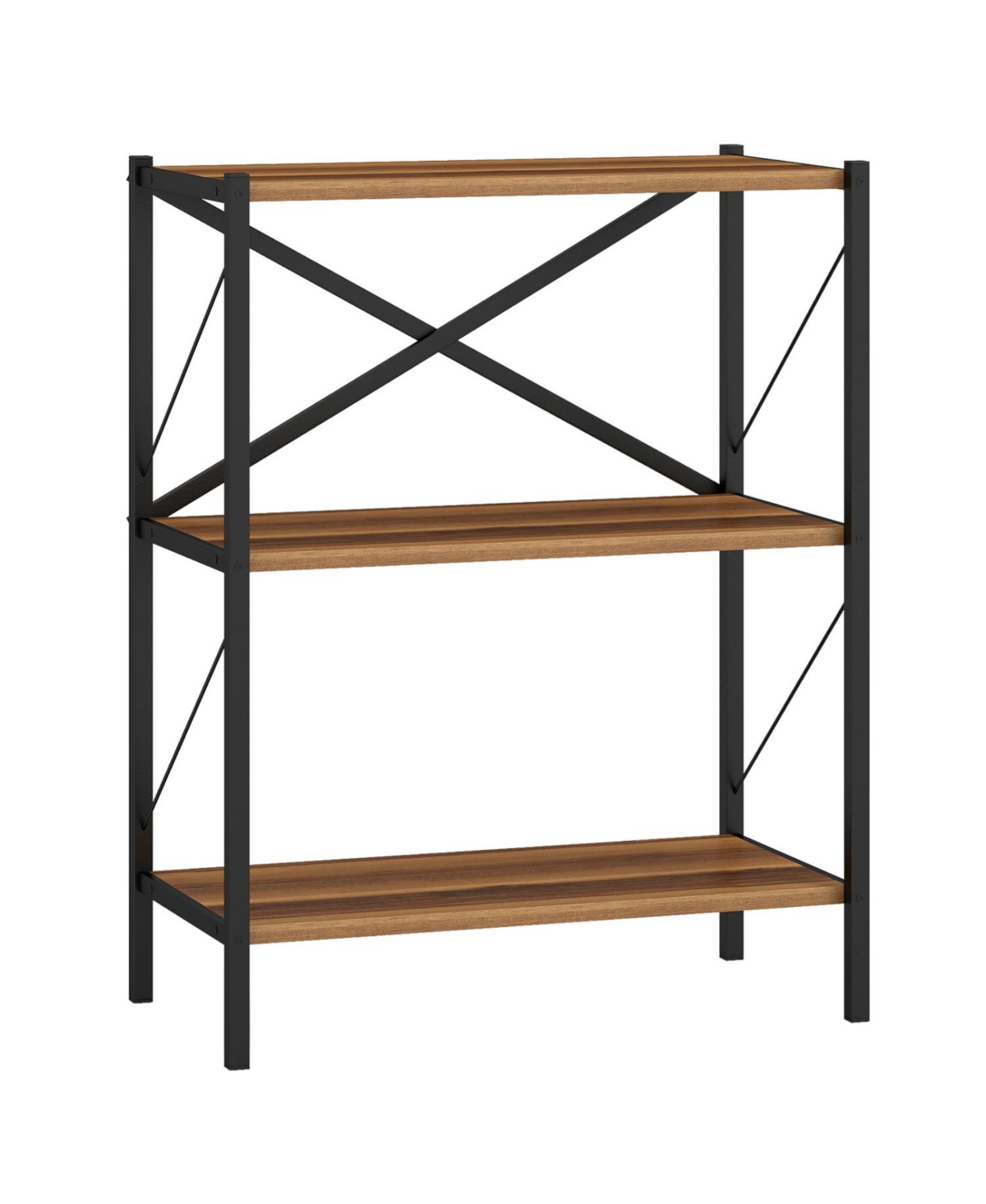 Click here for Slickblue 3 Tier Bookcase with Heavy Duty Metal Fr... prices