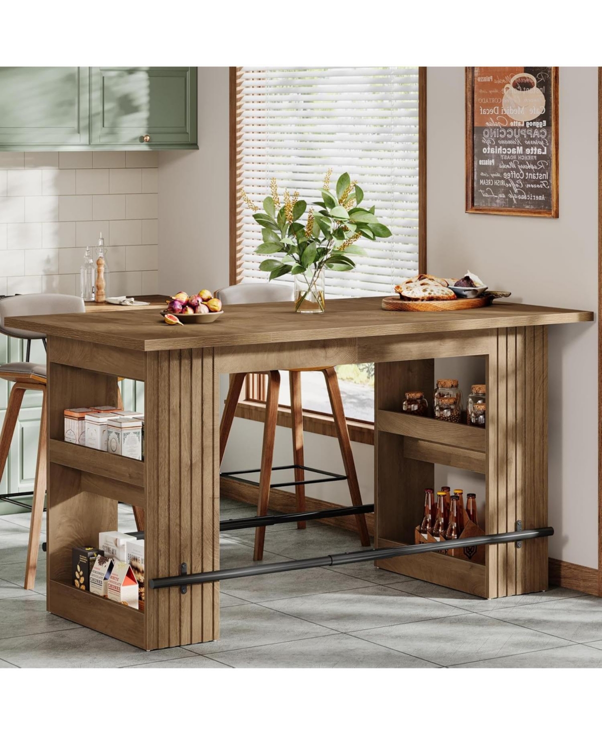 Click here for Tribesigns 63-Inch Bar Table  Home Bar Units with... prices