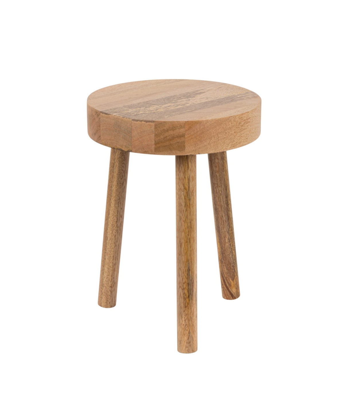 Click here for Storied Home 13 Mango Wood Round Stool - Natural prices