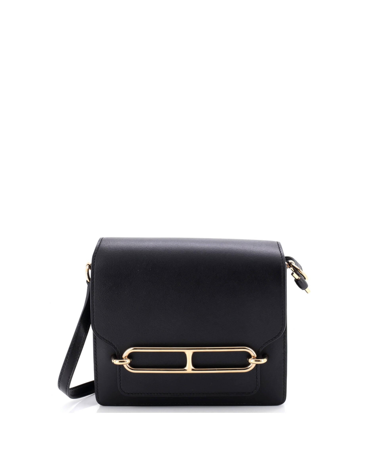 Click here for Pre-Owned HERMES 18 Roulis Bag Swift - Black prices