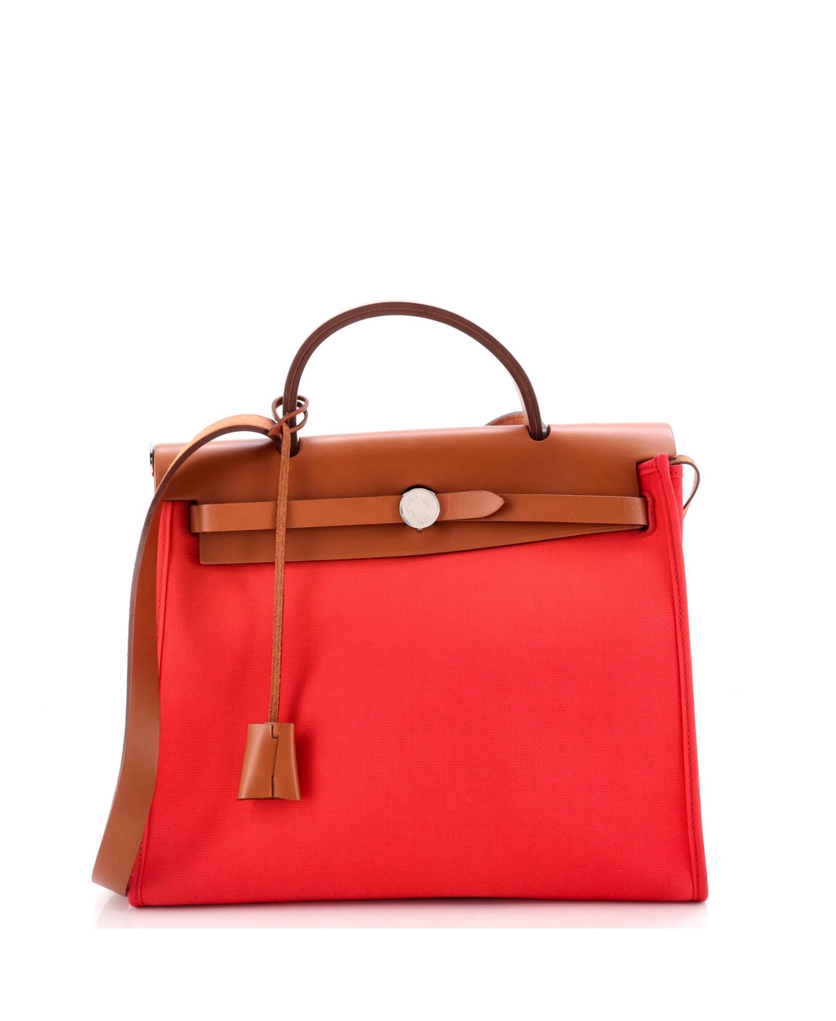 Click here for Pre-Owned HERMES 31 Herbag Zip Leather and Toile -... prices