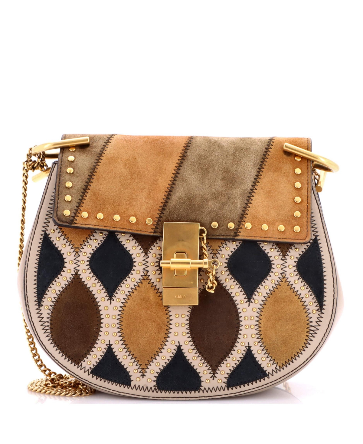 Click here for Pre-Owned Chloe Small Drew Patchwork Crossbody Bag... prices