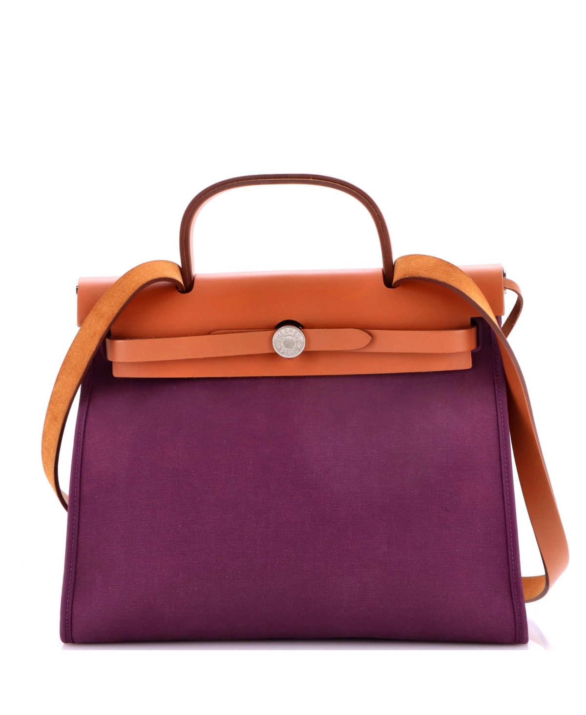 Click here for Pre-Owned HERMES 31 Herbag Zip Leather and Toile -... prices