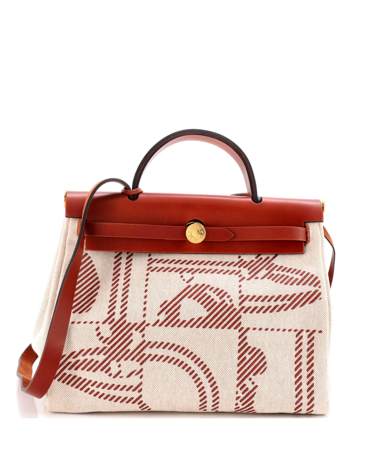 Click here for Pre-Owned HERMES 31 Herbag Zip Relief Brides de Ga... prices