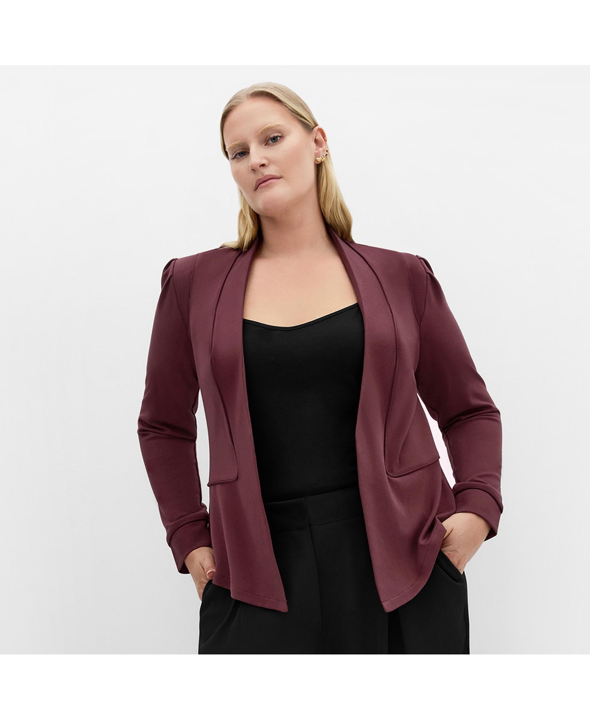 Click here for City Chic Womens Piping Praise Jacket - Chocolate... prices