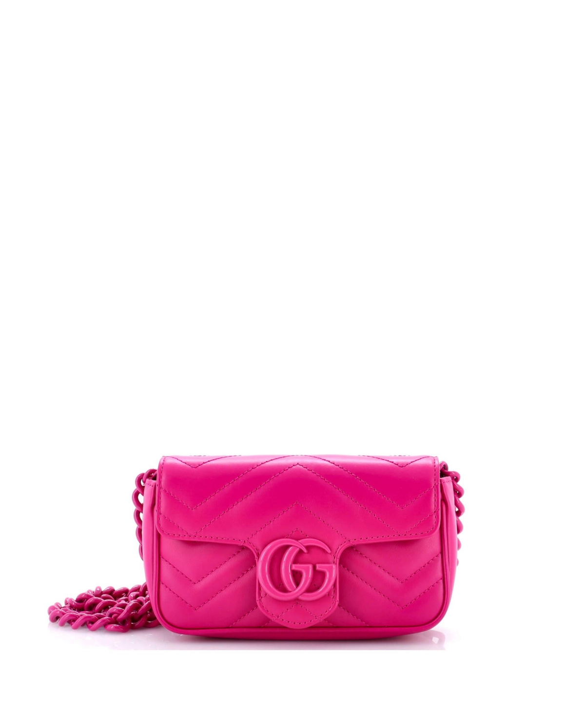 Click here for Pre-Owned Gucci Super Mini Gg Marmont Monochrome F... prices