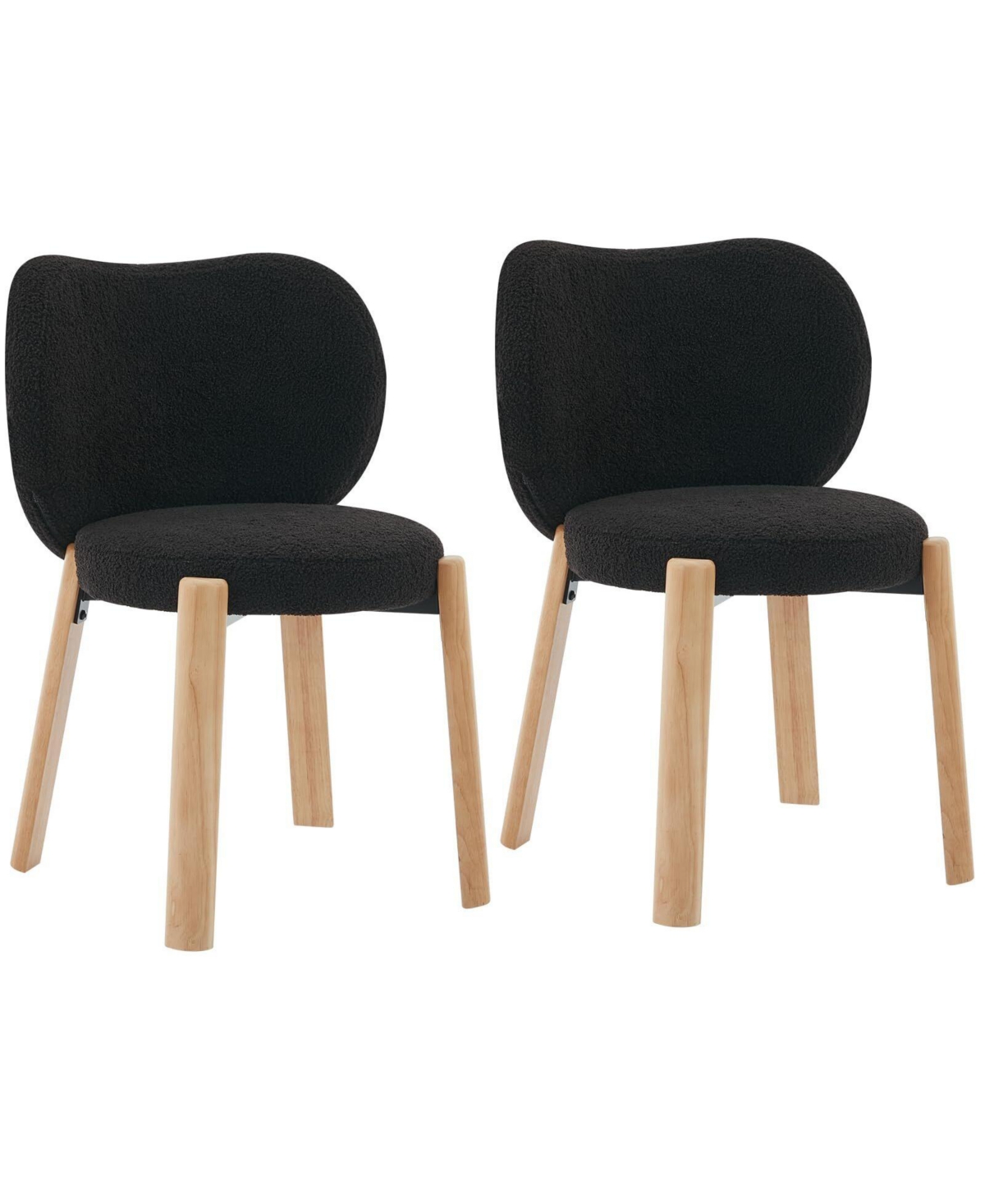Click here for gaomon Set of 2 Heart-Back Teddy Vanity Chairs  Ar... prices