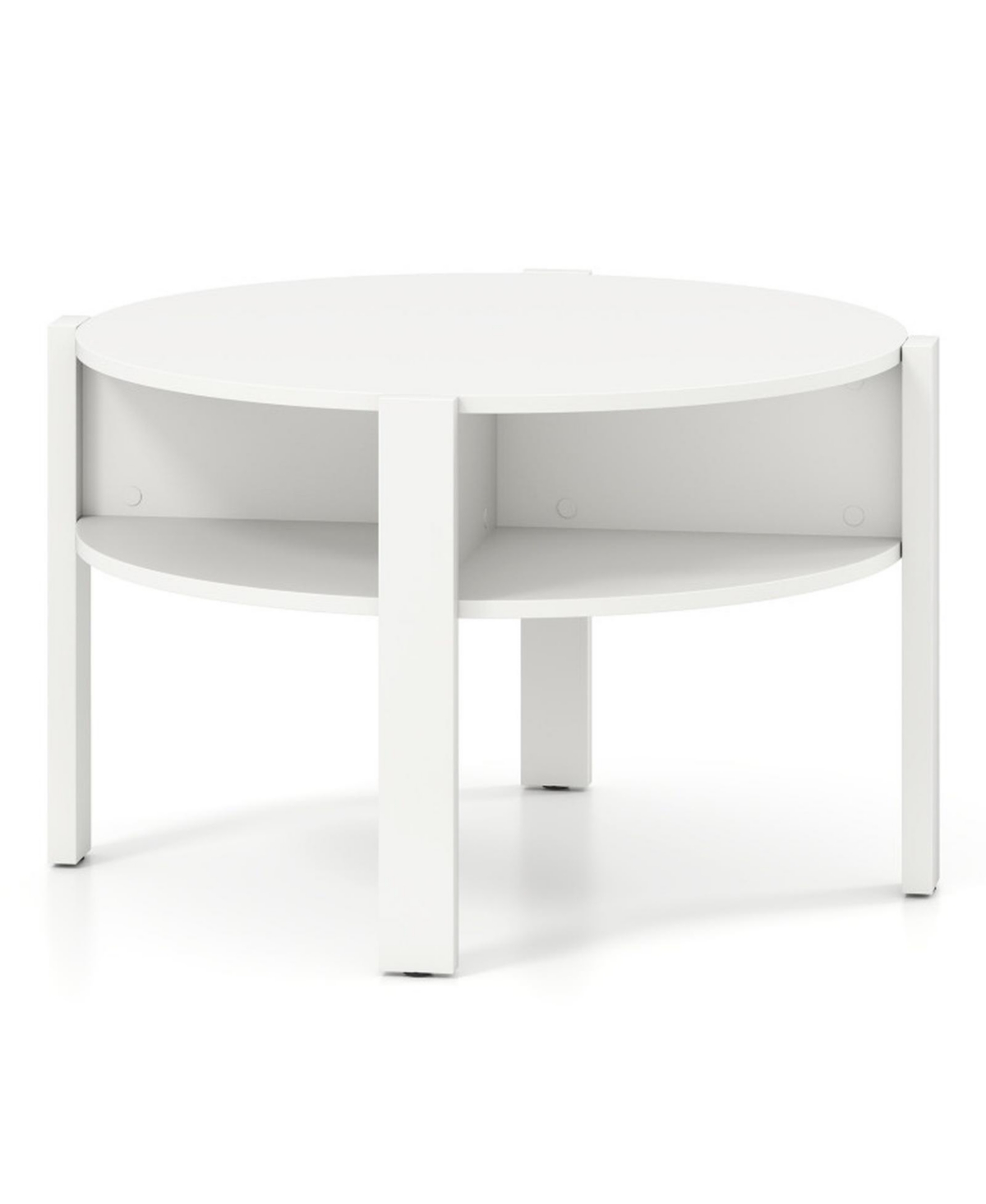 Click here for Gouun 29.5 in Round Coffee Table with Side Storage... prices