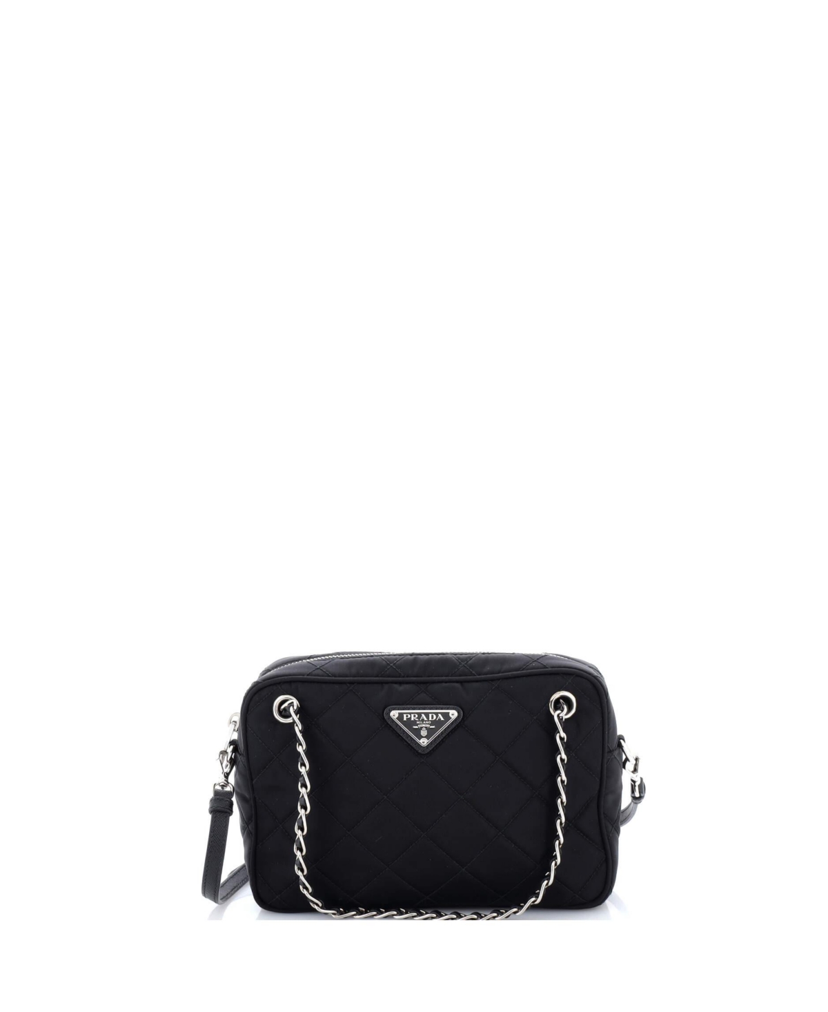 Click here for Pre-Owned Prada Small Camera Bag Quilted Tessuto -... prices