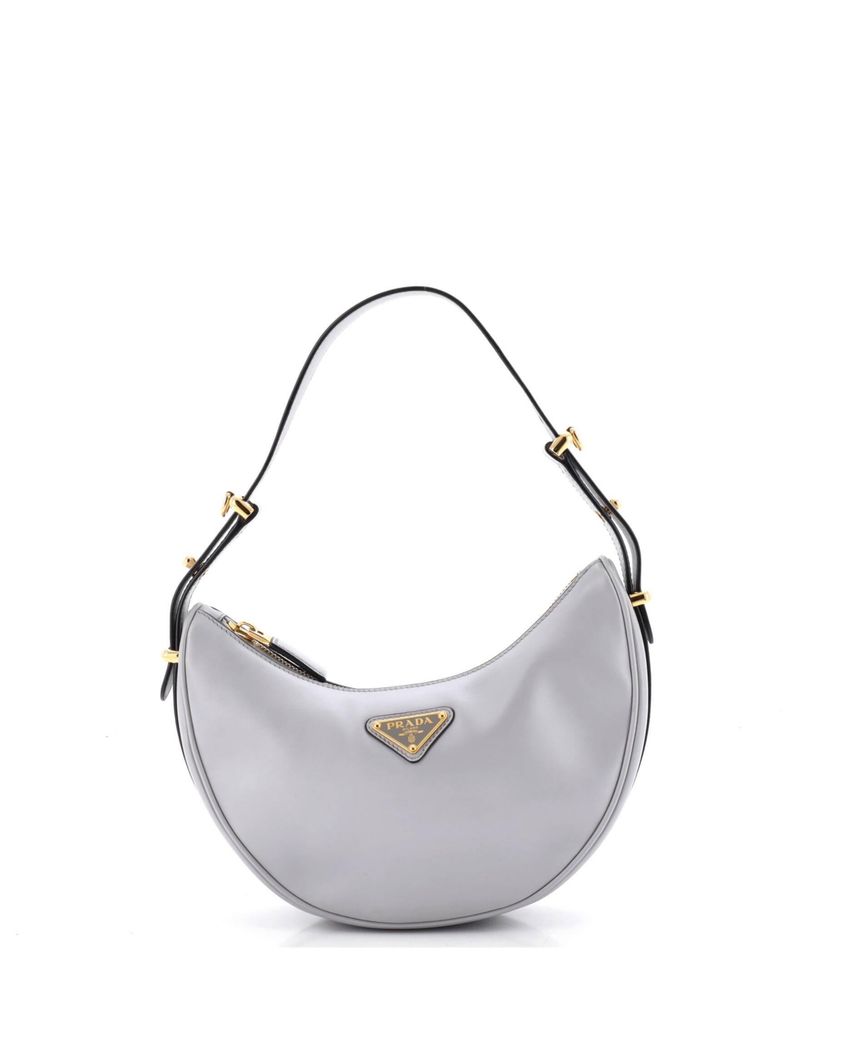 Click here for Pre-Owned Prada Small Arque Half Moon Hobo Leather... prices
