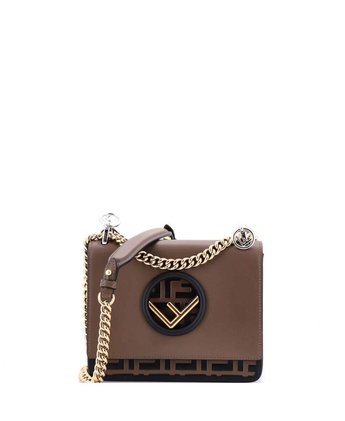 Click here for Pre-Owned Fendi Small Kan I F Shoulder Bag Leather... prices