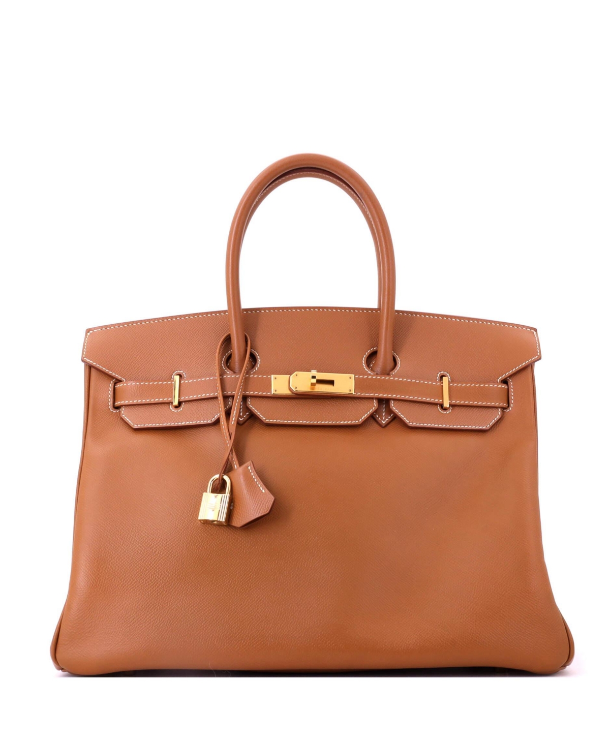 Click here for Pre-Owned HERMES Birkin 35 Handbag Brown Courcheve... prices