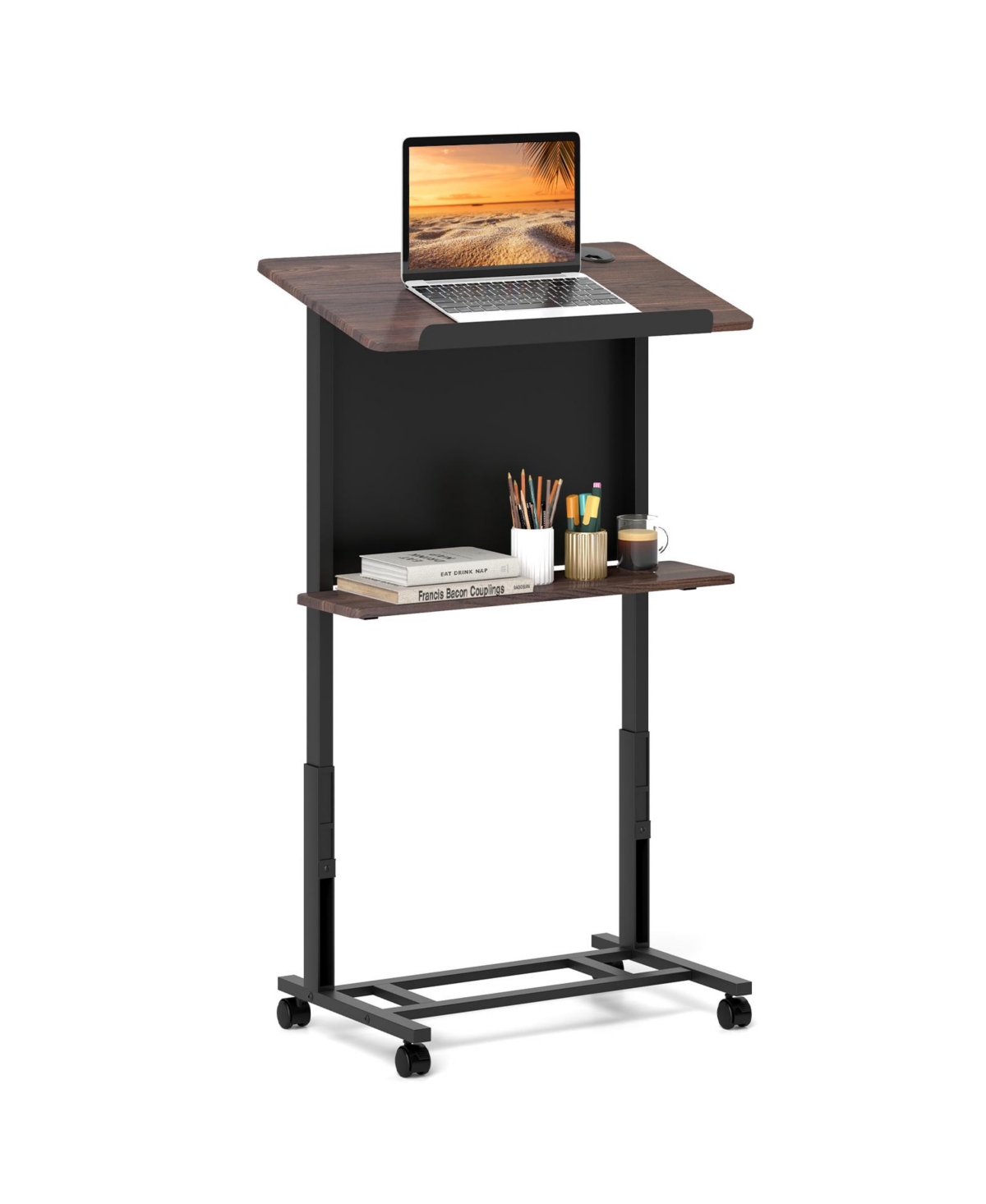 Click here for Sugift 40.5-49 Inch Height Adjustable Rolling Podi... prices