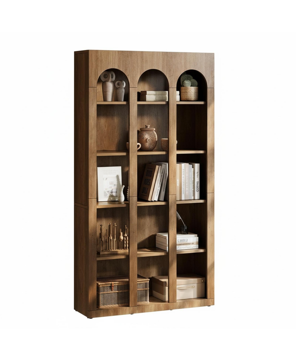 Click here for Yigii Vintage 5-Tier Arched Bookcase Open Storage... prices