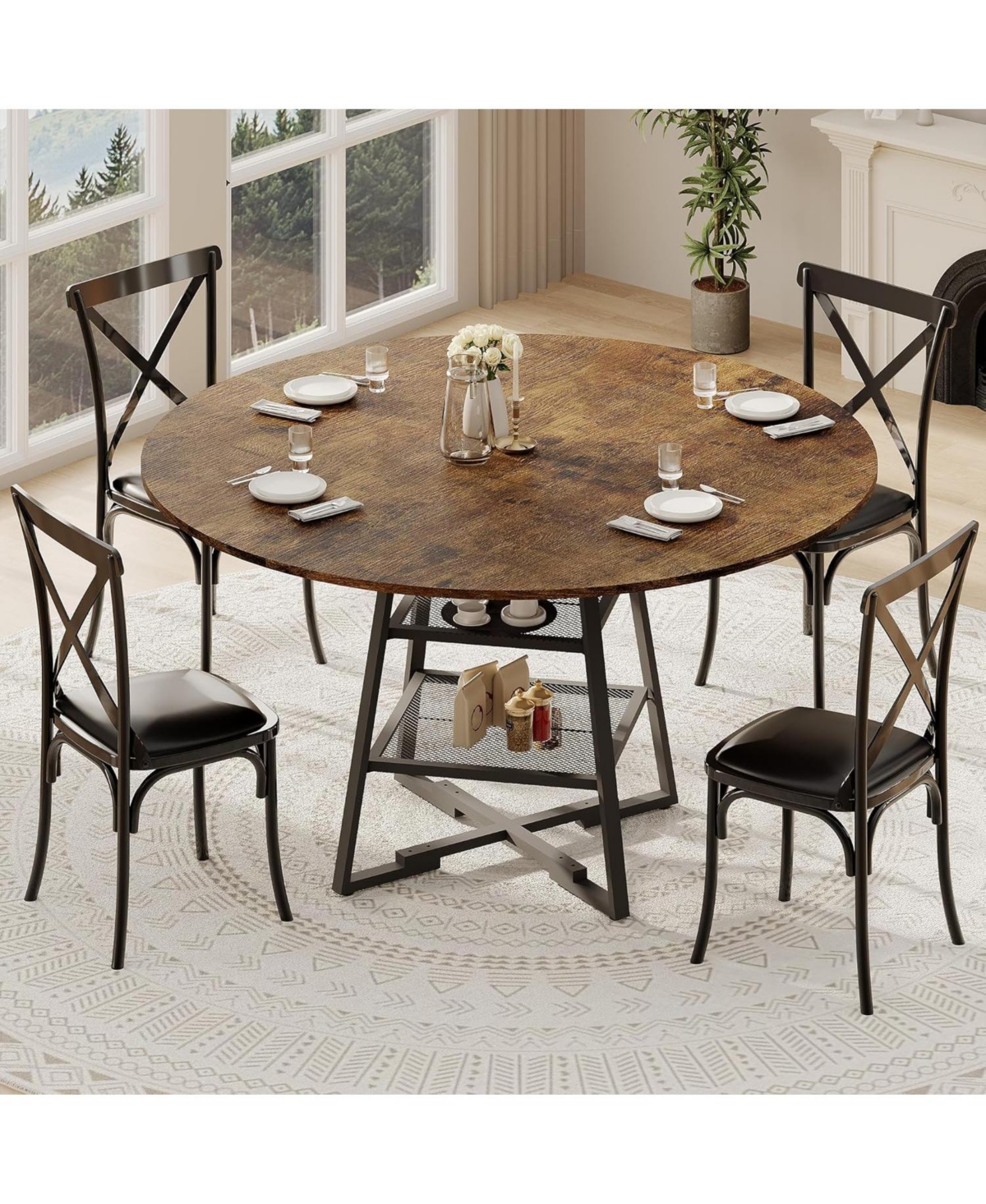 Click here for gaomon Dining Room Round Table Set for 4-6  Circle... prices