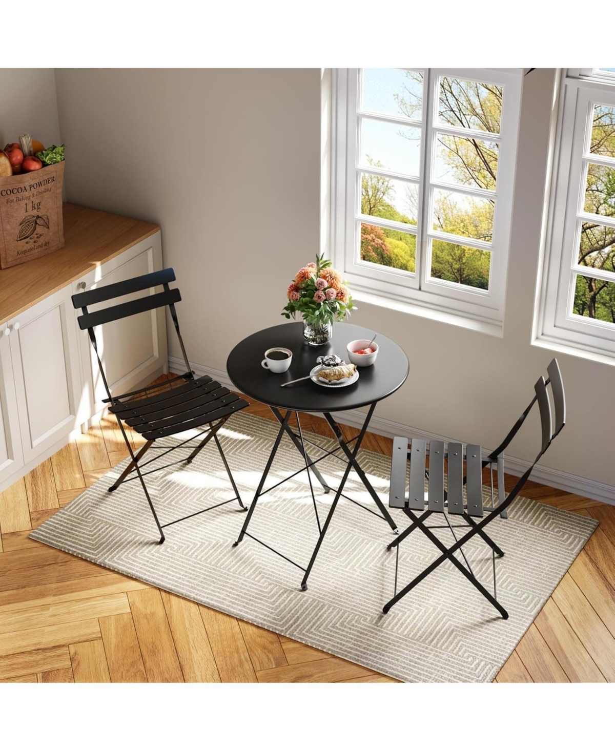 Click here for gaomon 3 Piece Bistro Set  Folding Patio Table and... prices