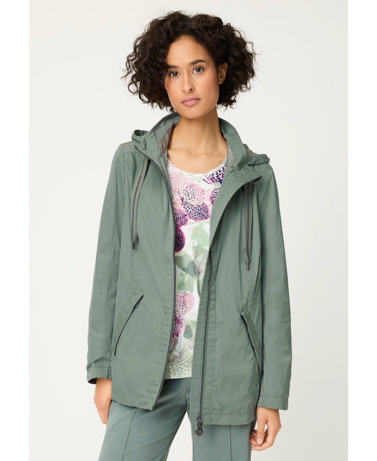 Click here for Olsen Womens Jacket with Removeable Hood - Dark sa... prices