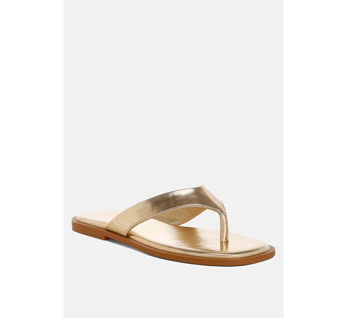 Click here for London Rag Womens Nitty Square Toe Flats - Gold prices