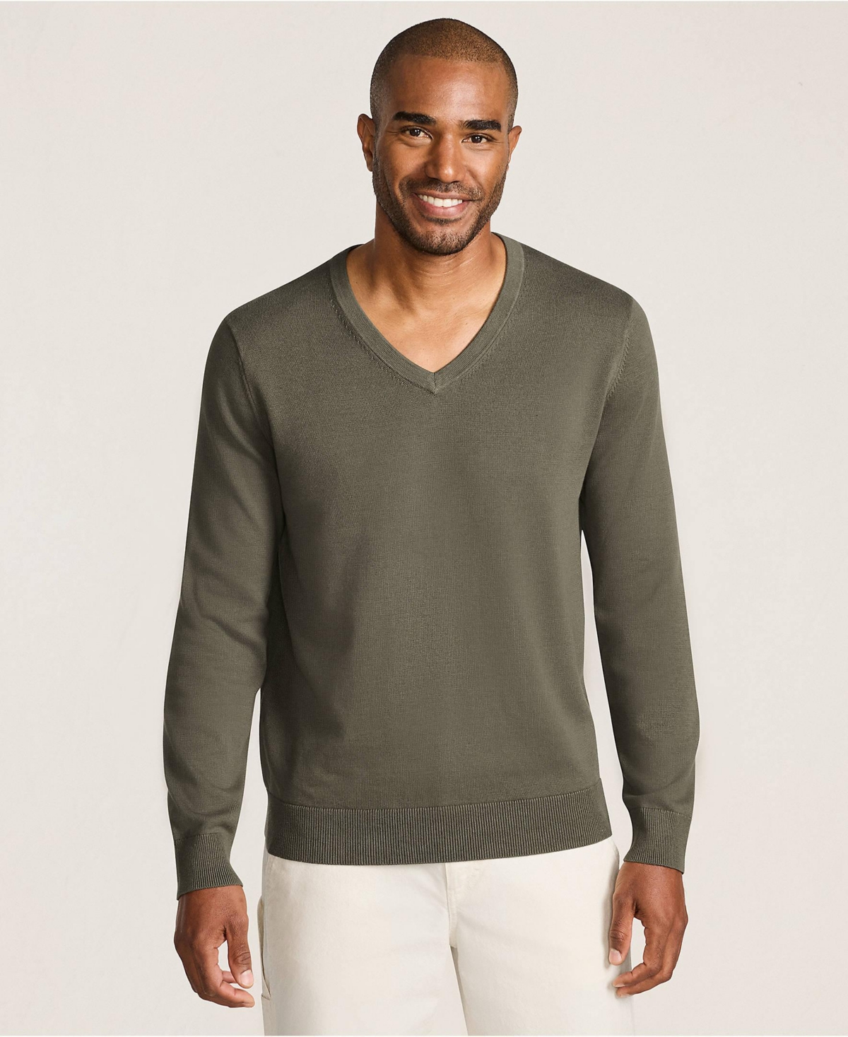 Click here for Lands End Mens Fine Gauge Cotton V Neck Sweater -... prices