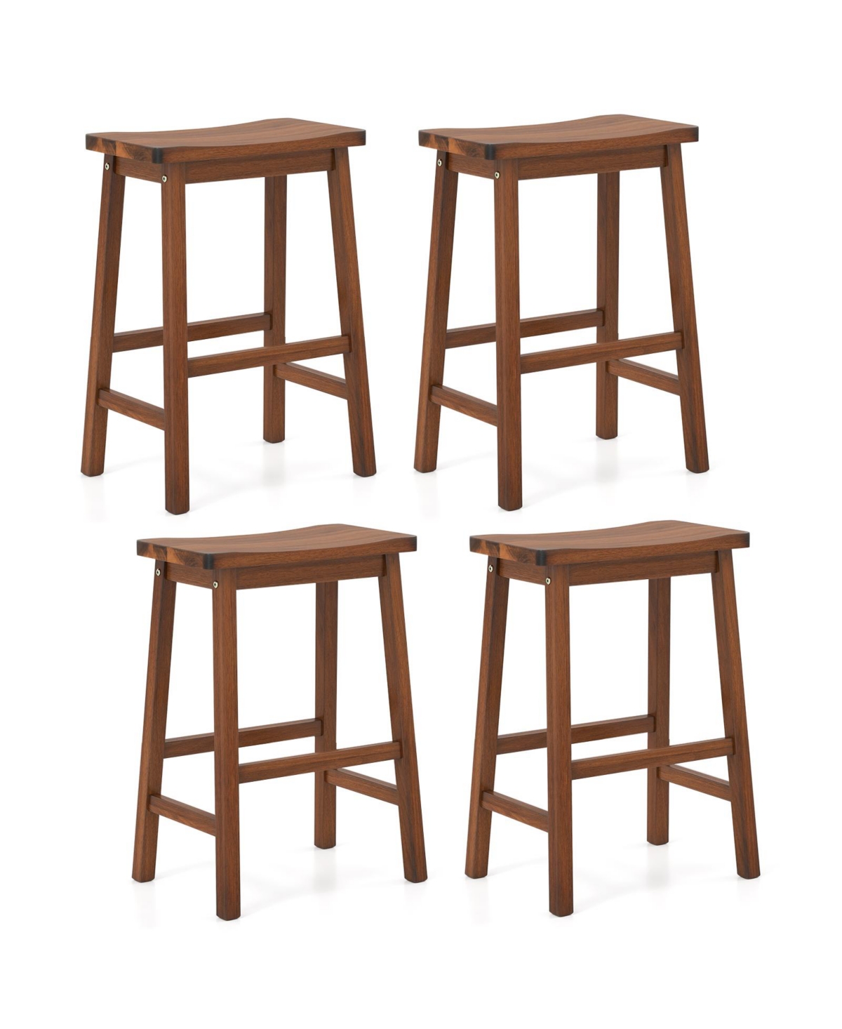 Click here for Gymax Saddle-Seat Counter Height Stools Set of 4 B... prices