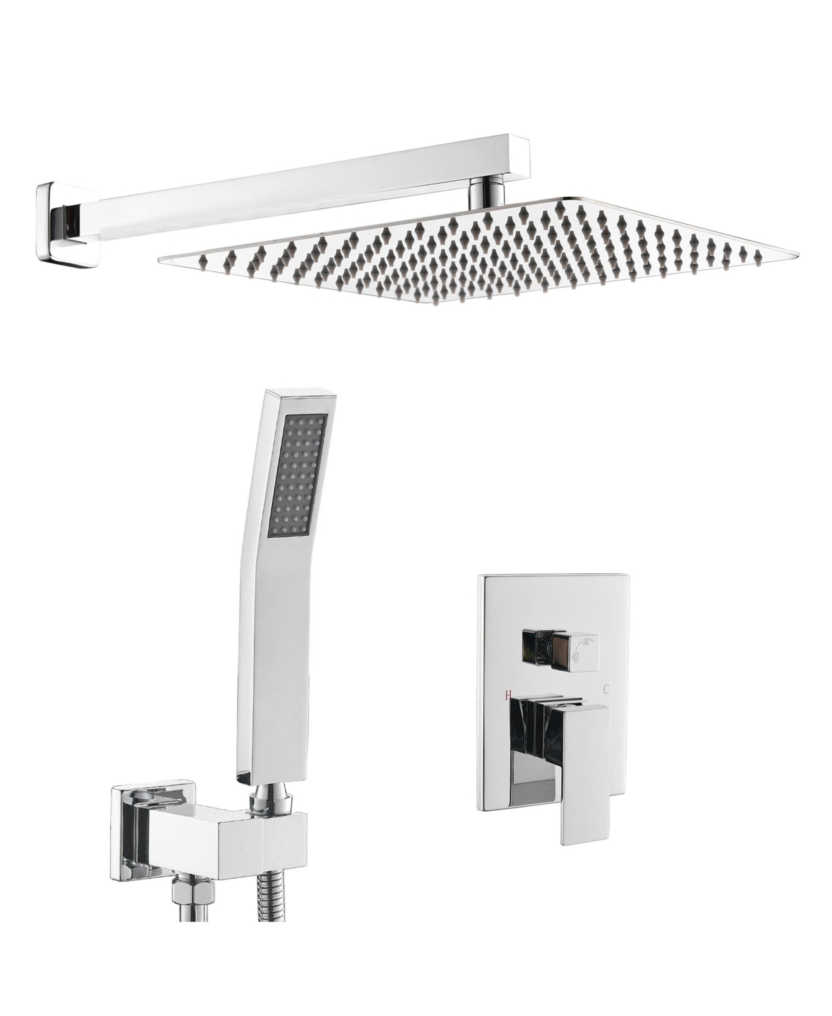 Click here for Busdays Bathroom Luxury Rain Mixer Combo Set Wall... prices