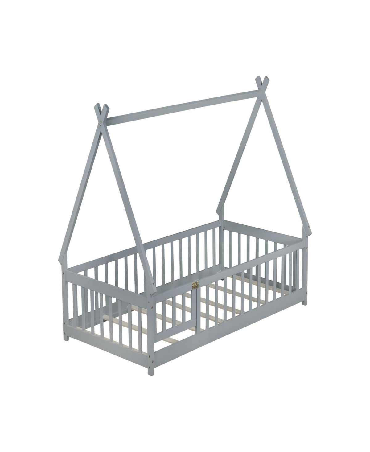 Click here for Clihome Twin Tent-shaped Floor Bed Teepee Bed with... prices