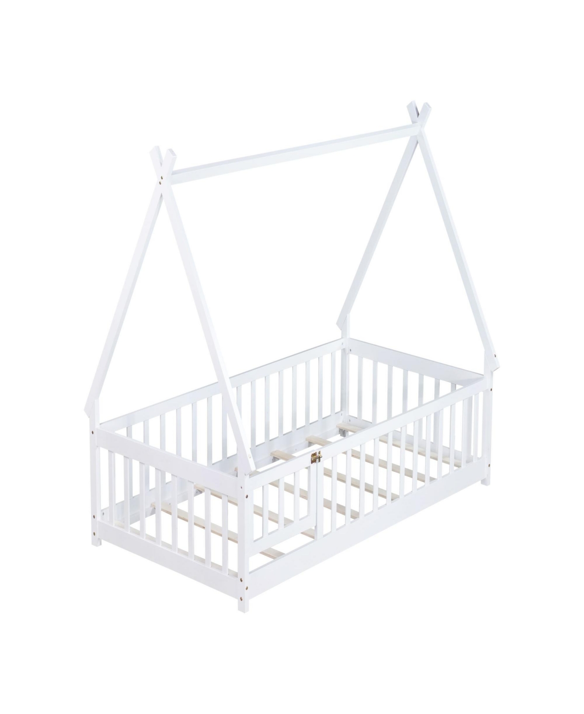 Click here for Clihome Twin Tent-shaped Floor Bed Teepee Bed with... prices